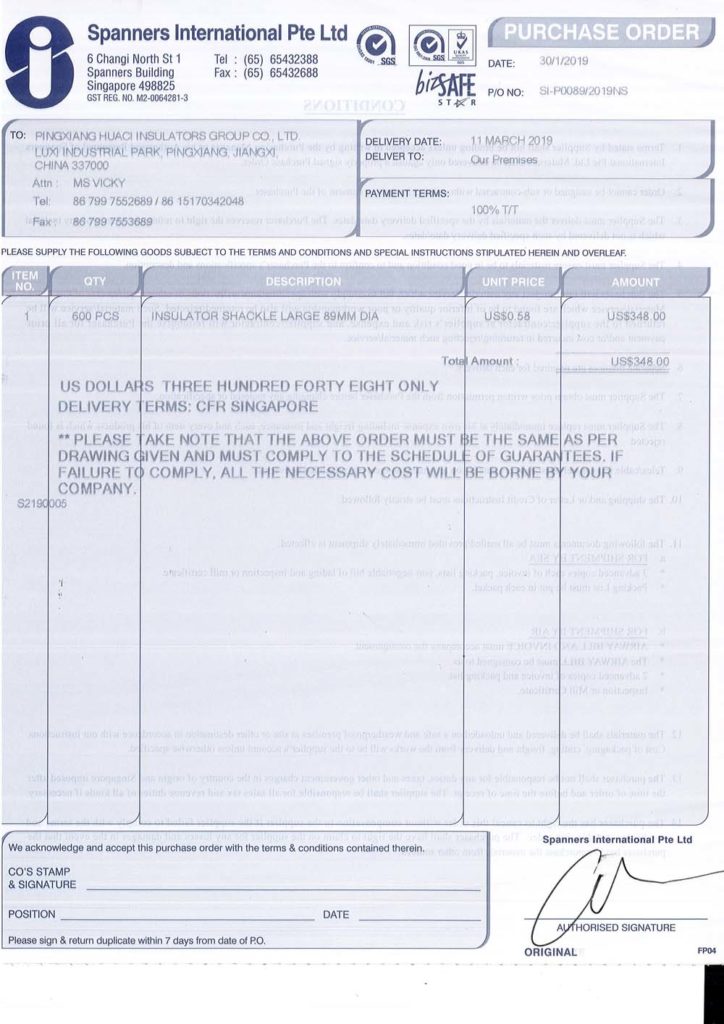 Reference - Pingxiang Huaci Insulators Group Co., Ltd.